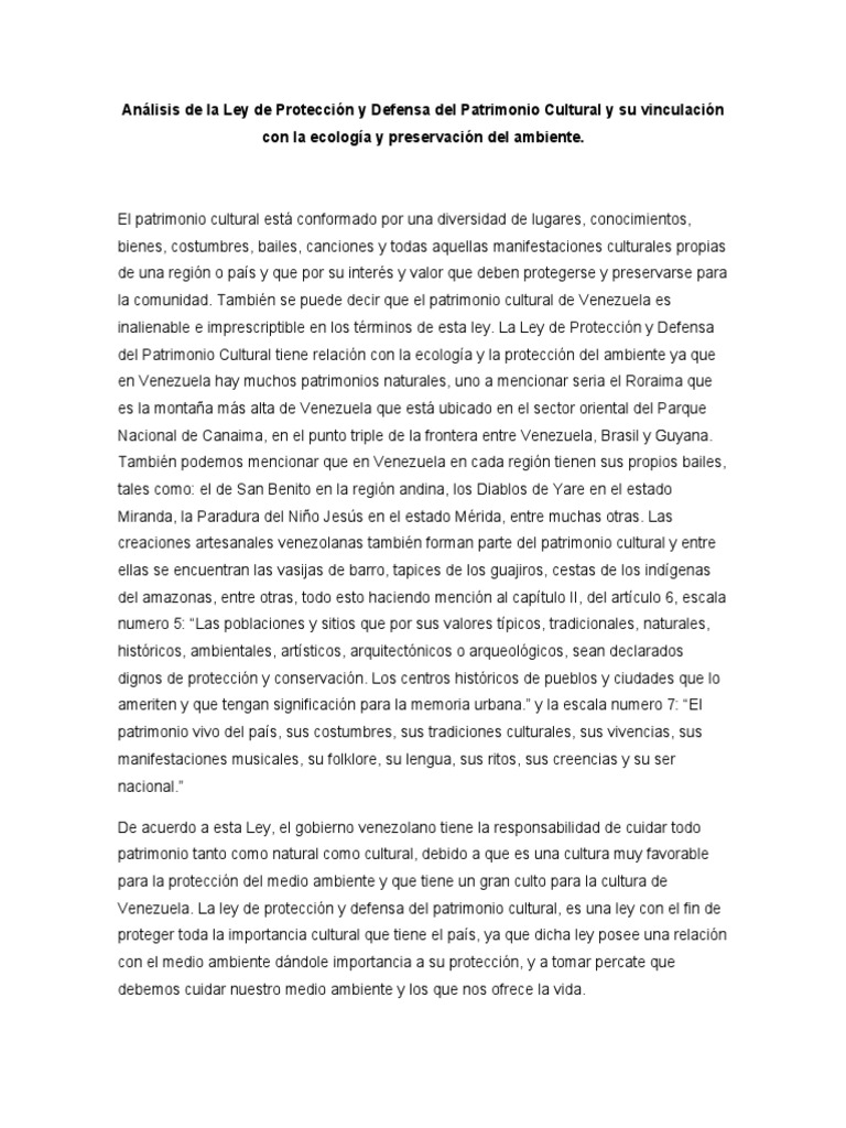 2da Evaluacion Corte 1, Formacion Cultural II, Análisis de La Ley de Protección y Defensa Del ...