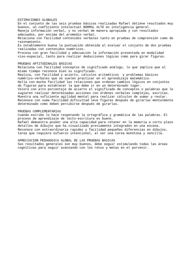 Informe Badyg E1 | PDF