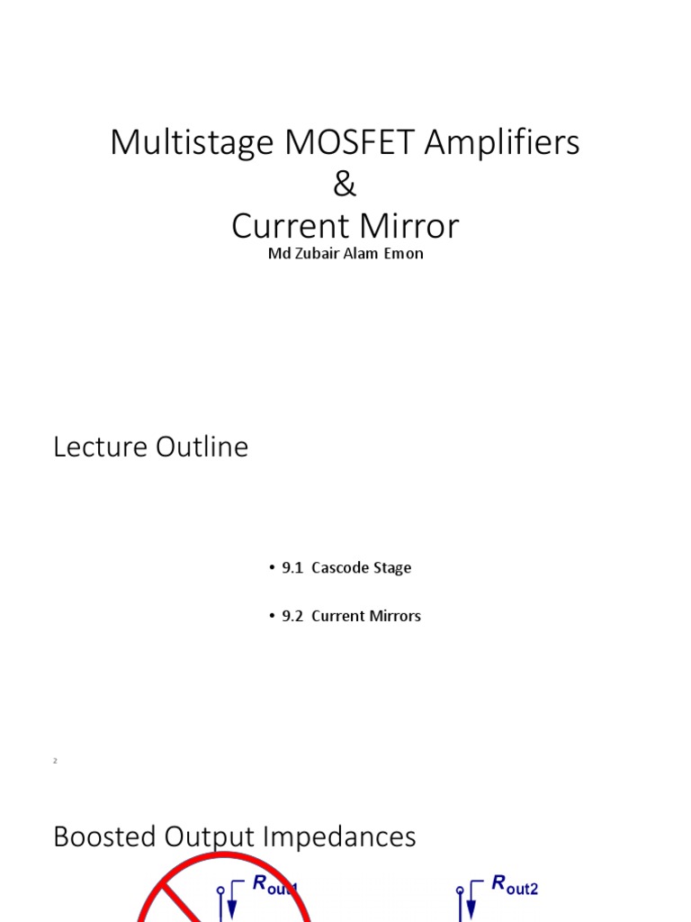 MOSFET Amplifiers and Current Mirrors | PDF | Mosfet | Amplifier