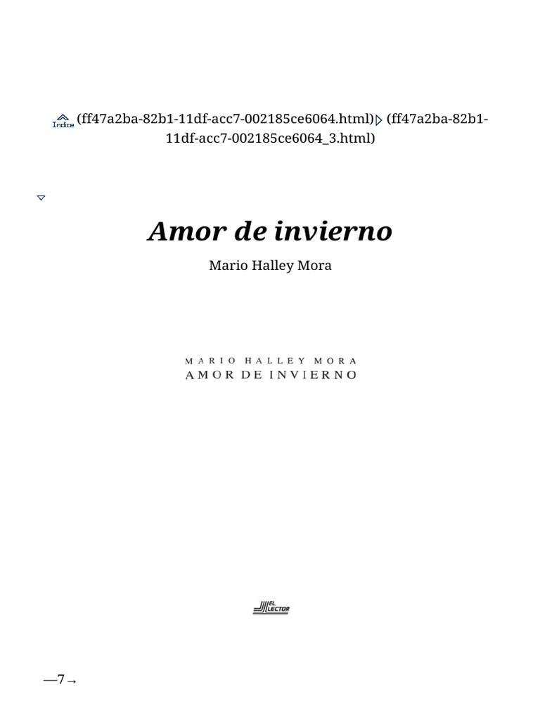 Amor de Invierno - Mario Halley Mora | PDF | Amor | Poesía