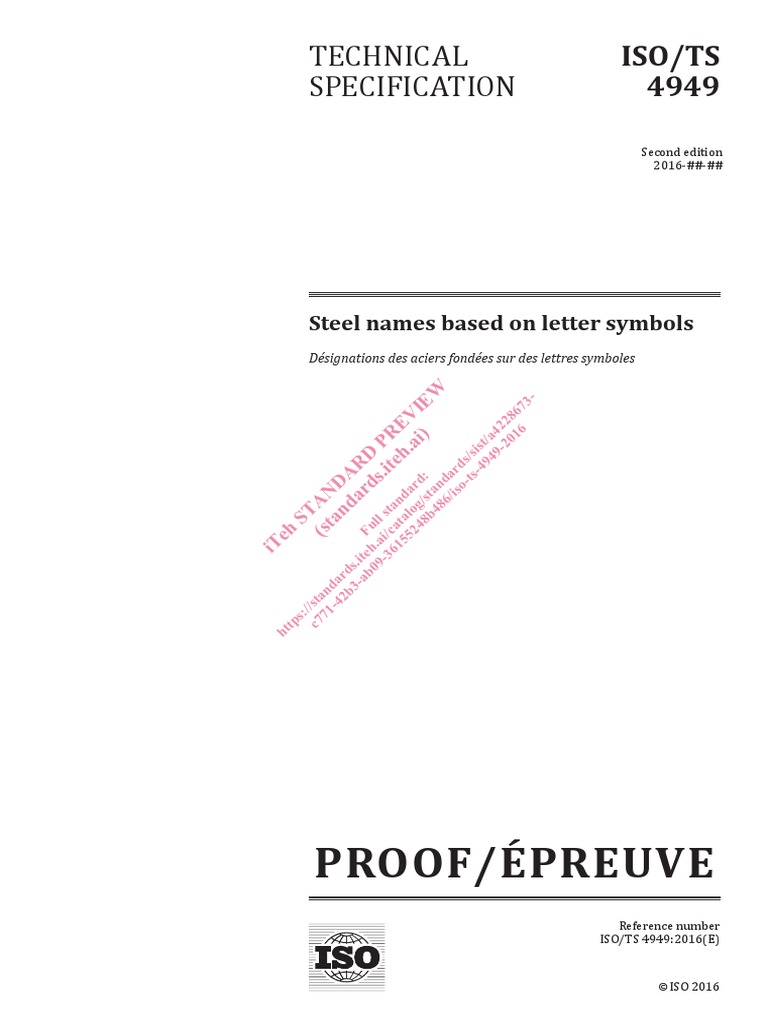 ISO-TS-4949-2016 Steel Names | PDF | International Organization For ...