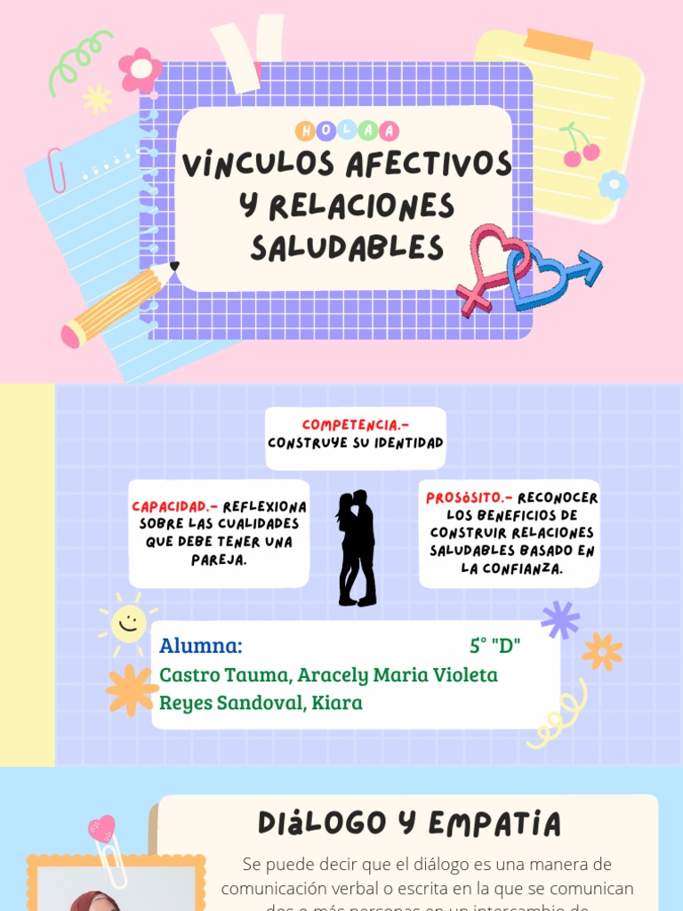 Vínculos Afectivos y Relaciones Saludables | PDF