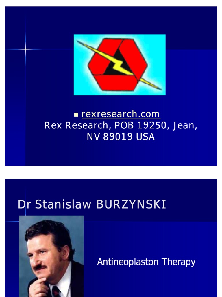 DR Stanislaw BURZYNSKI | PDF | Drugs | Medical Treatments