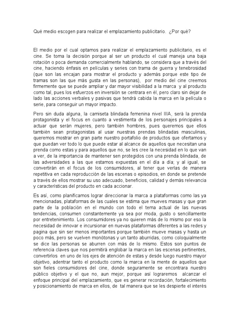 ACA 3 ELECTIVA Emplazamiento | PDF | Marca | Publicidad