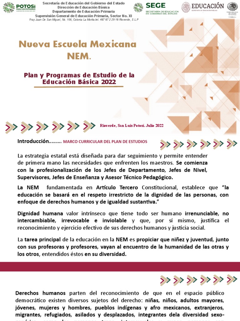 Presentación Marco Curricular y Plan Programa 2022 | PDF | Educación ...