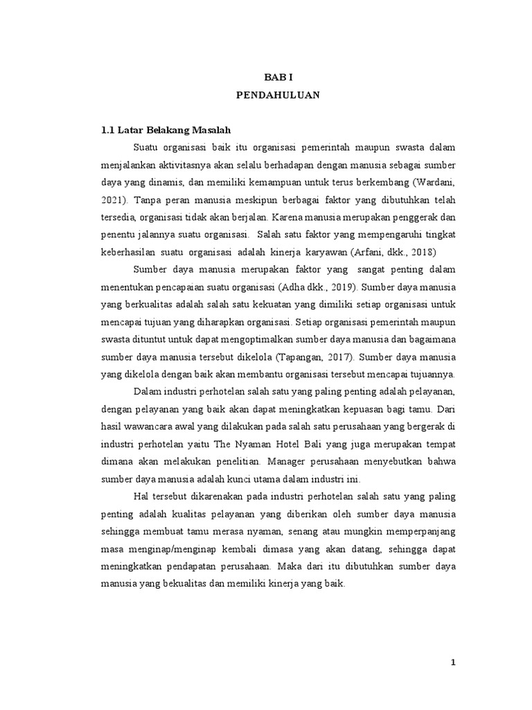 Kadek Juniarta - Skripsi Bab 1 Revisi 1 | PDF | Karier & Perkembangan