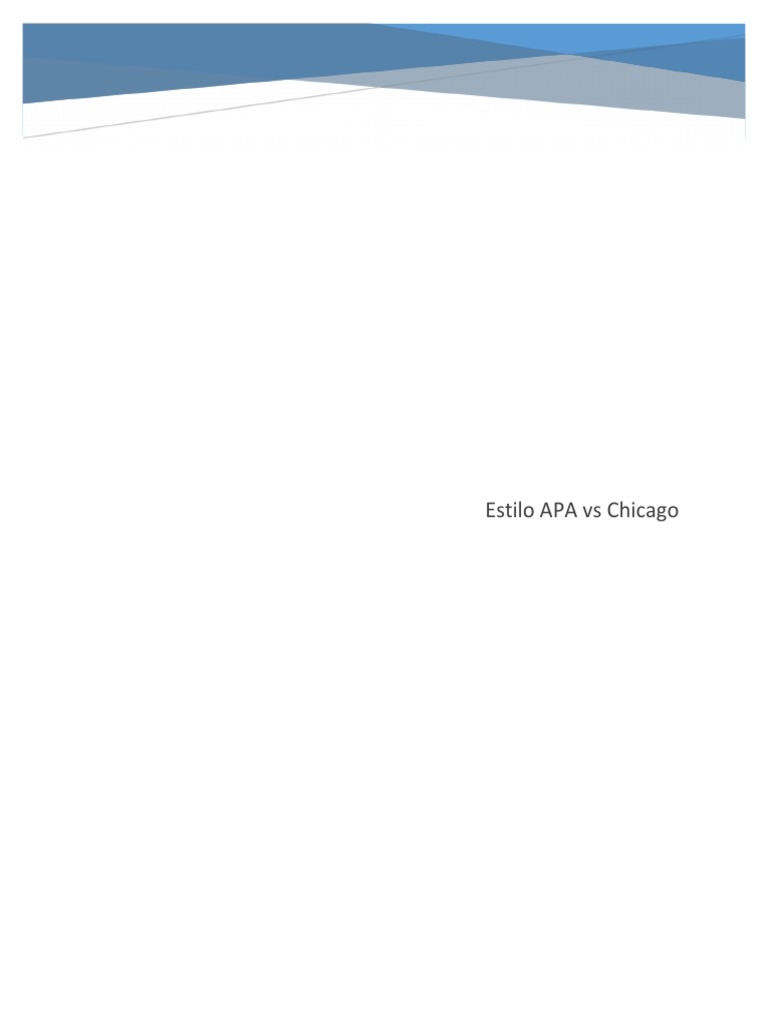 Comparativa entre estilos APA y Chicago | PDF | Estilo apa | Publicación