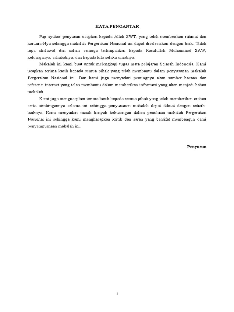 MAKALAH Pergerakan Nasional | PDF