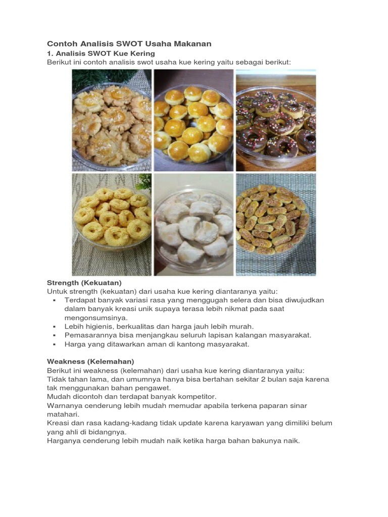 Analisis SWOT Usaha Makanan Ringan | PDF | Karier & Perkembangan | Bisnis