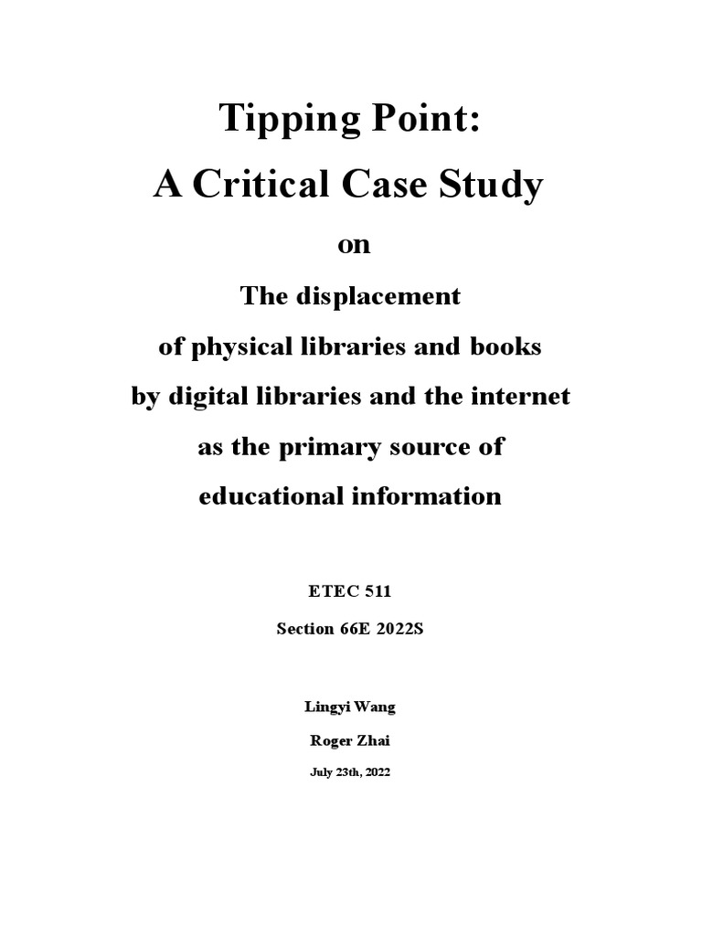 Digital Libraries vs. Physical Libraries | PDF | Libraries | Search ...