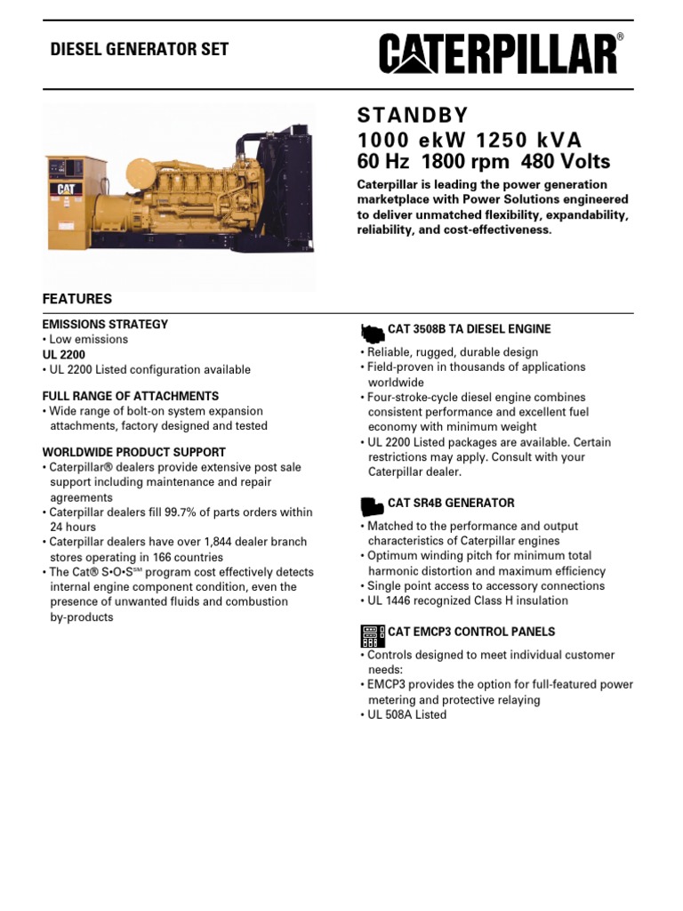 1000 KW Diesel Gen Set | PDF | Diesel Engine | Engines