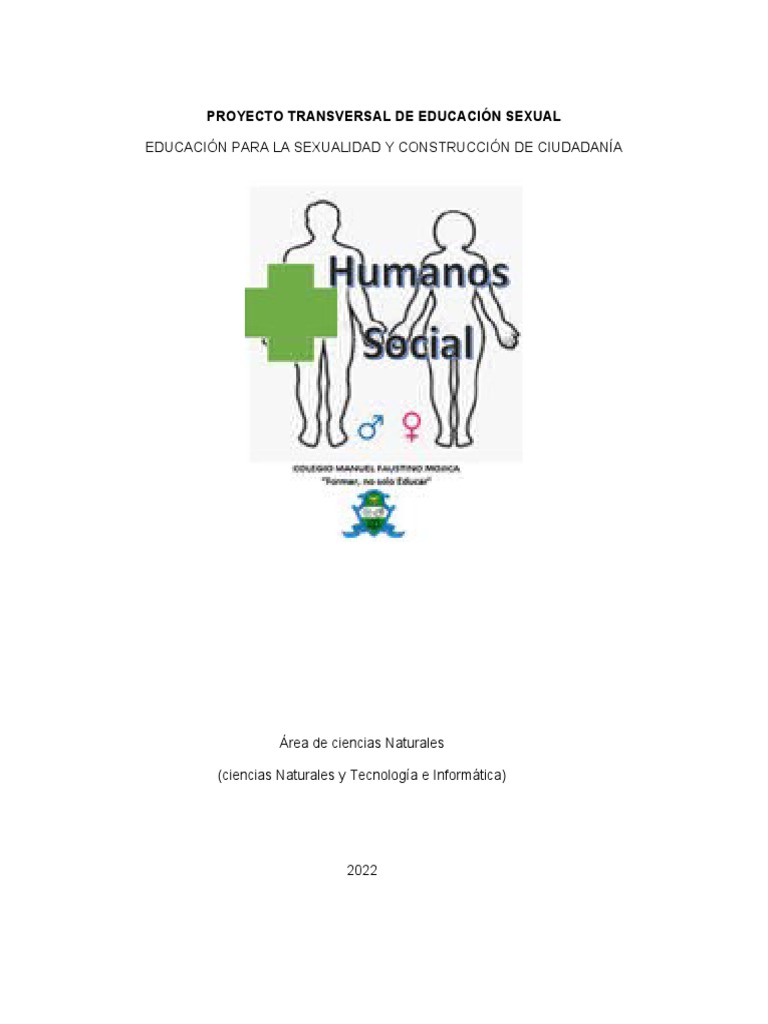 Proyecto Transversal De Educación Sexual Pdf Educación Sexual La