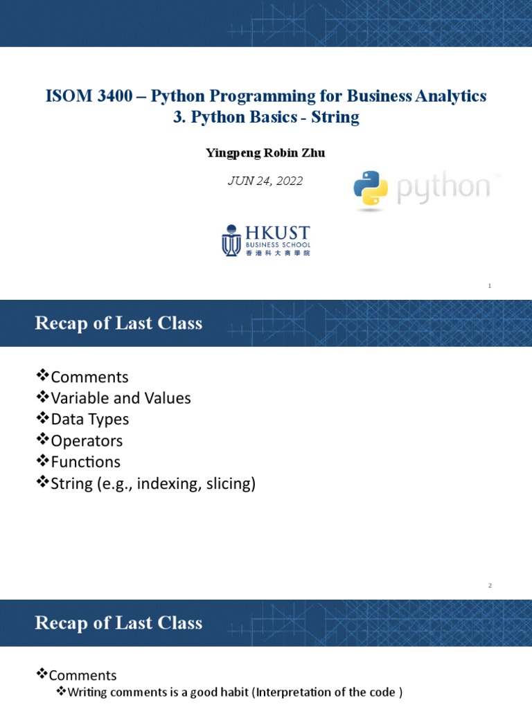 Python Basics String 3 Pdf Boolean Data Type String Computer Science