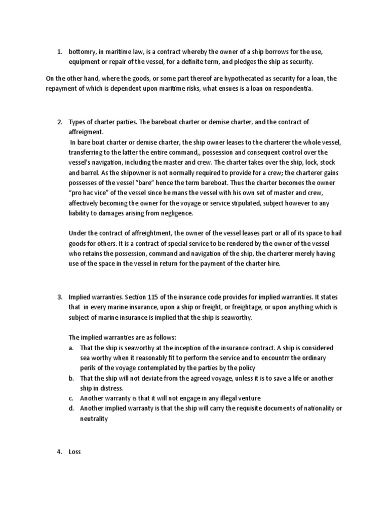 Bottomry | PDF | Private Law | Water Transport
