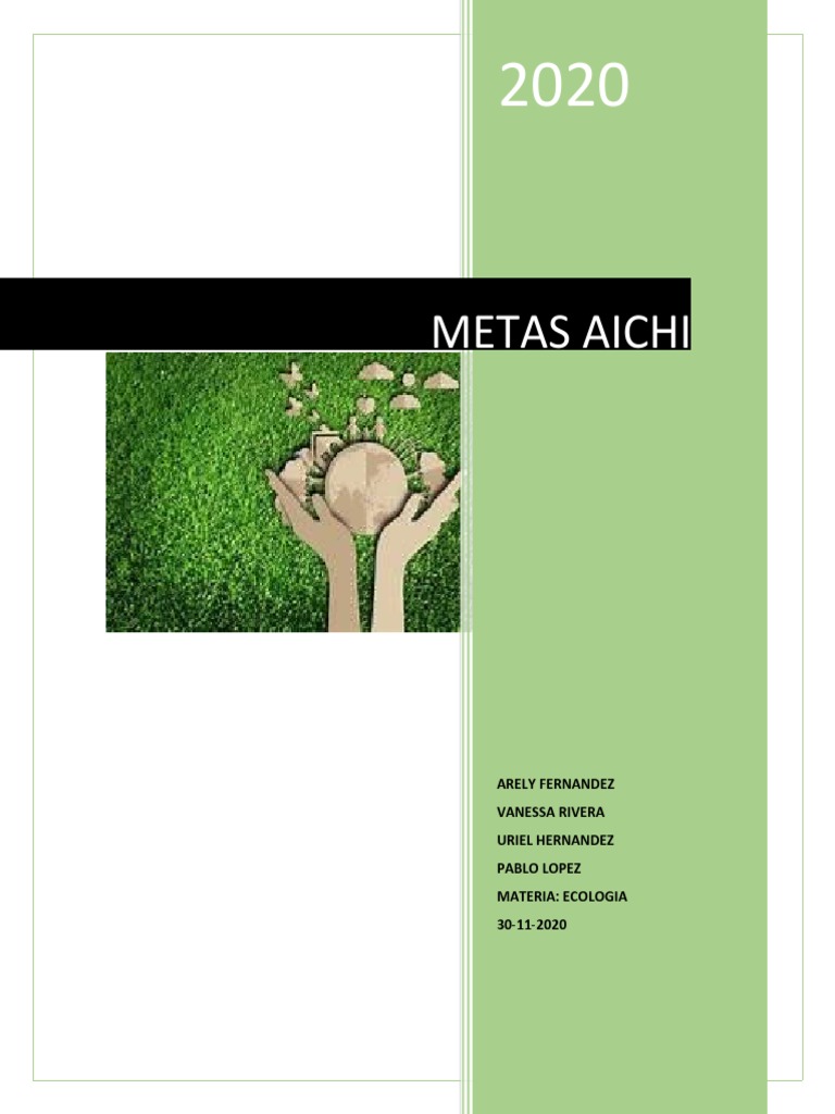 METAS AICHI ECOLOGIAnvo | PDF | Biodiversidad | Ecosistema