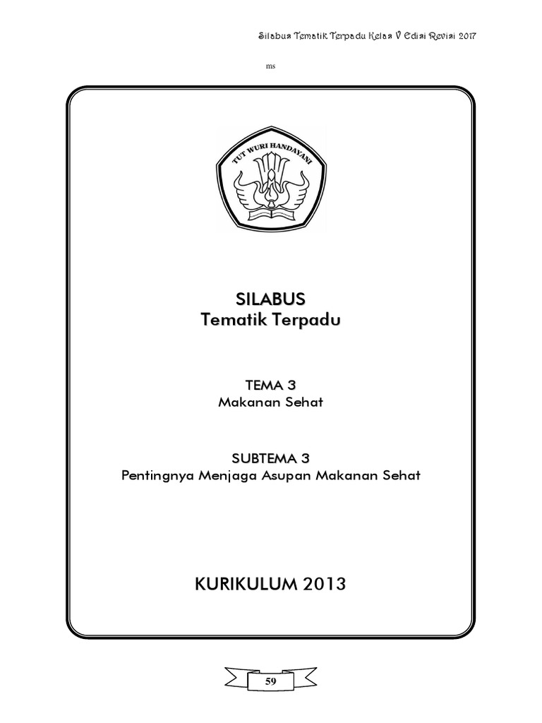 Silabus Pembelajaran Edisi Revisi Hal 59-64 | PDF | Ilmu Sosial | Pengembangan Diri