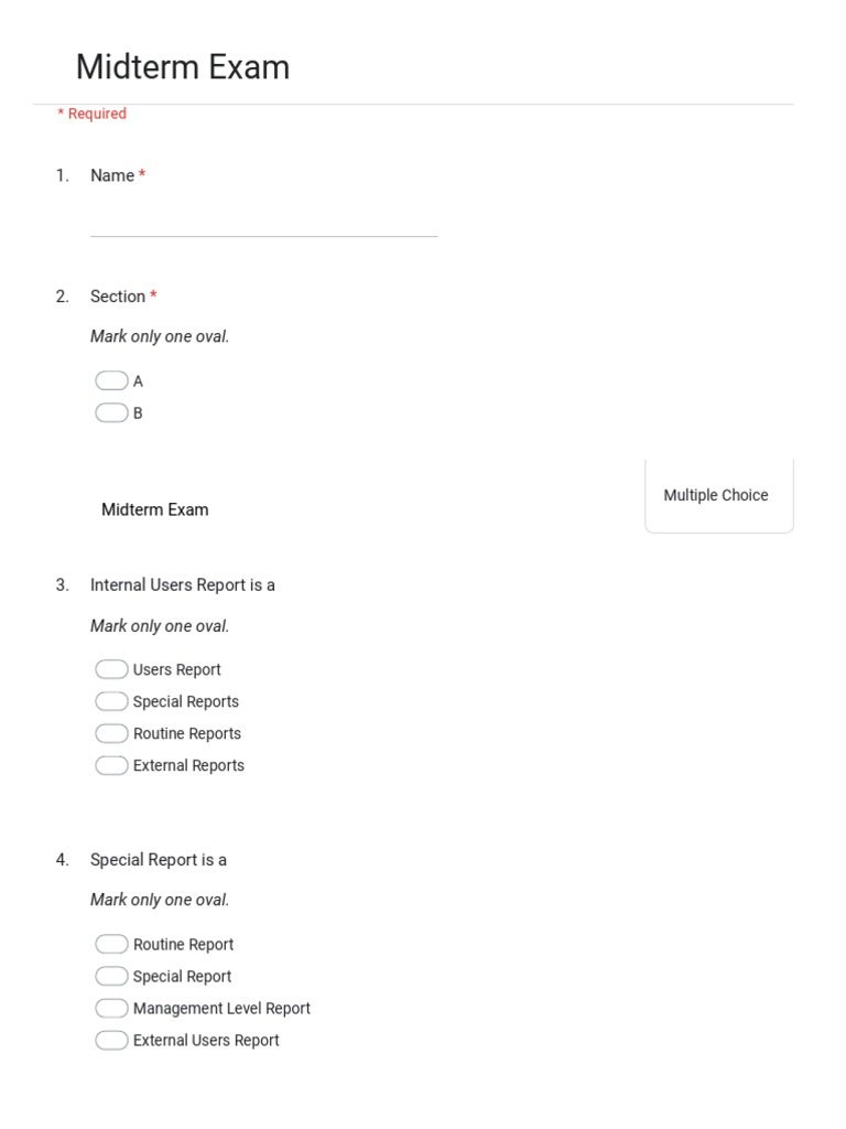 Midterm Exam MAcctgPreEl02 - Google Forms | PDF | Financial Statement ...