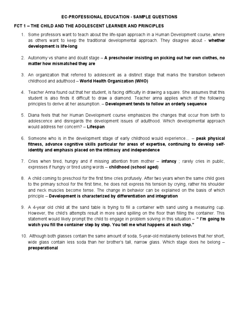 Ec Prof Ed Quiz Reviewer | PDF | Teachers | Curriculum