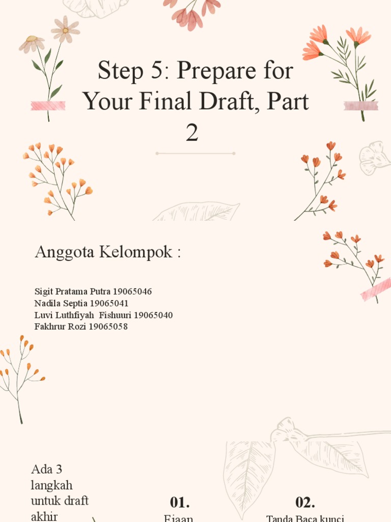 OPTIMIZING YOUR FINAL DRAFT | PDF