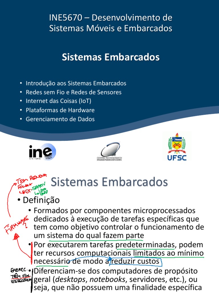 01 - Sistemas Embarcados | PDF | Arduino | Sistema embarcado