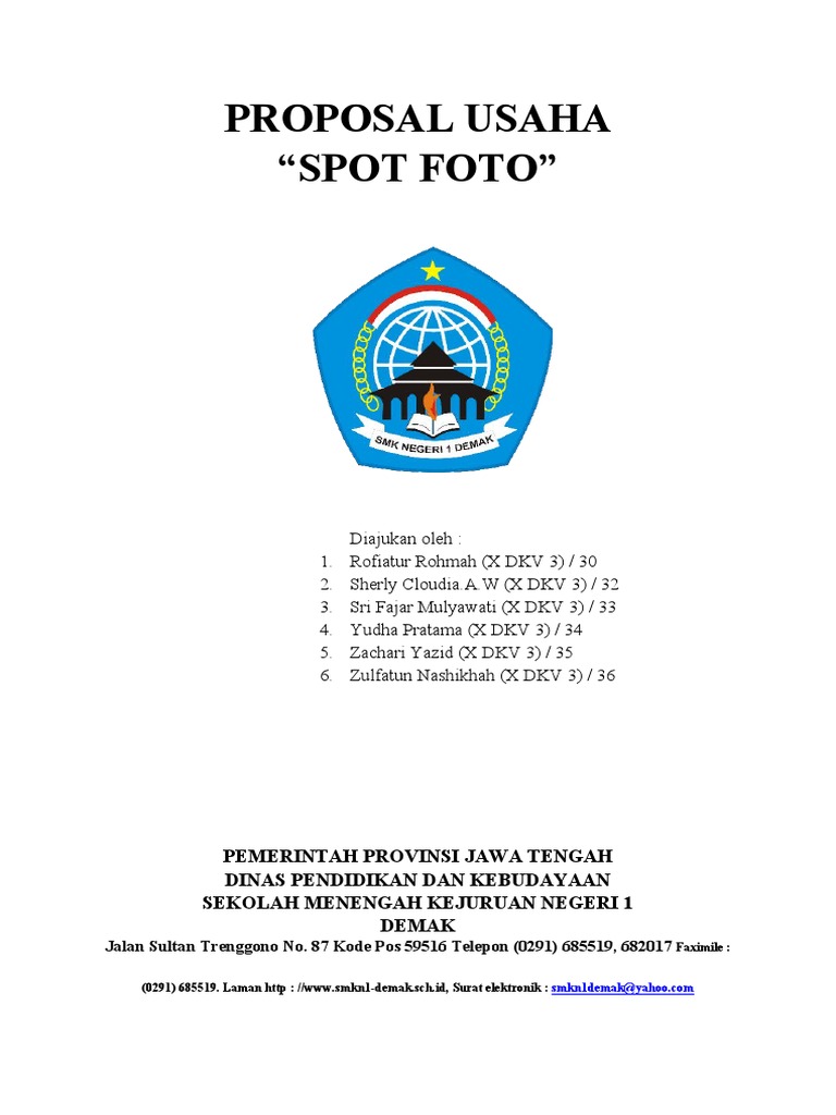 Proposal Usaha Fotografi "Spot Foto" | PDF