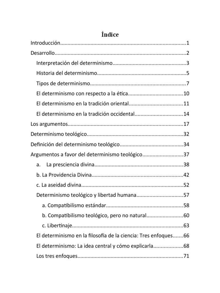 El Determinismo | PDF | Libre albedrío | Determinismo