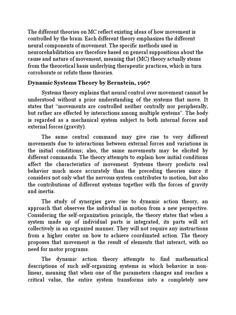 Dynamic Systems Theory by Bernstein, 1967 | PDF | Theory | Learning