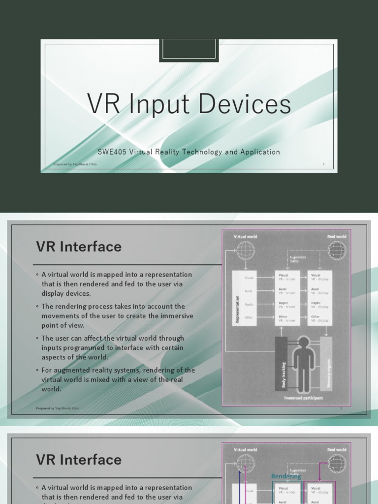 3 VR Input Devices | PDF | Virtual Reality | User Interface