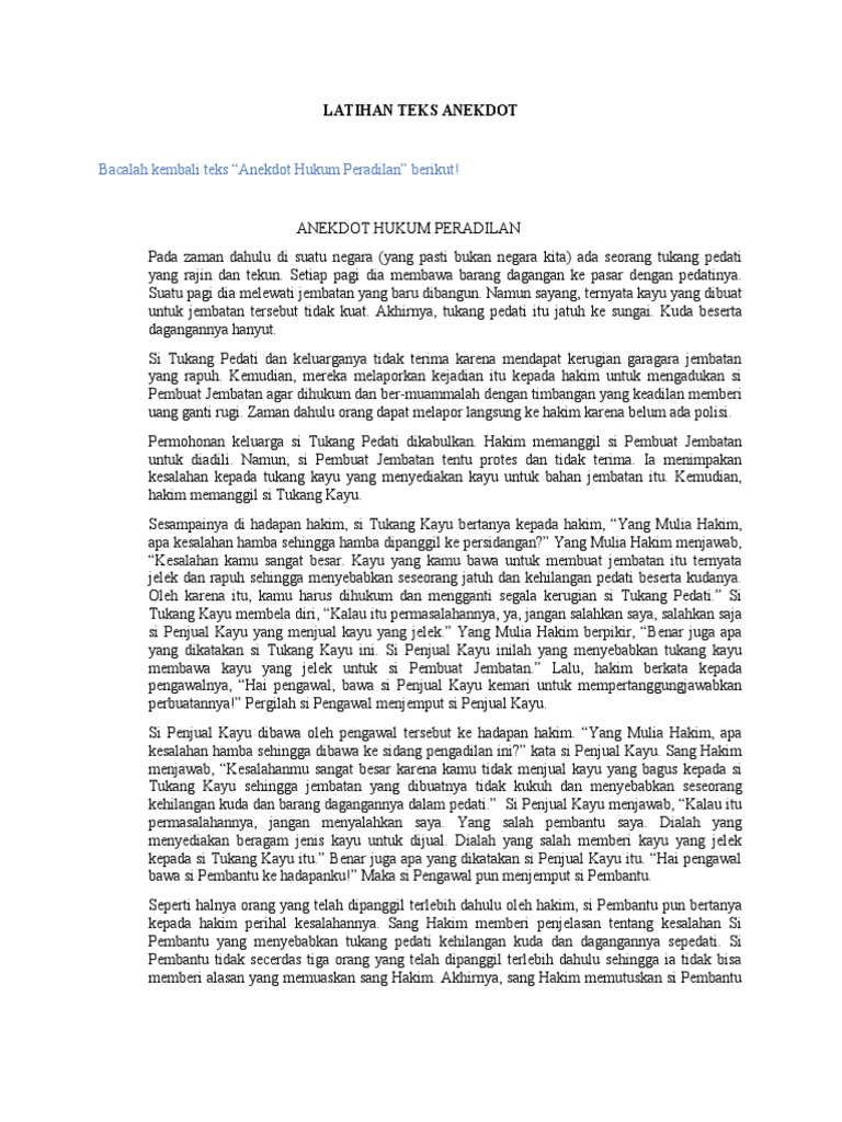 Anekdot Hukum: Keadilan Absurd | PDF