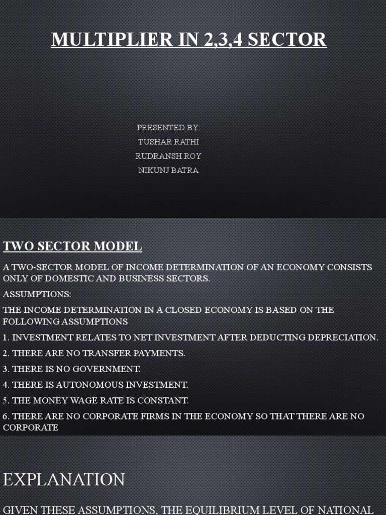 Multiplier in 2,3,4 Sector | PDF | Income | Government Spending