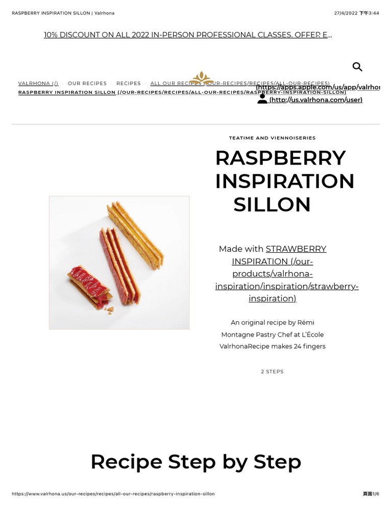 RASPBERRY INSPIRATION SILLON - Valrhona | PDF | Foods | Food And Drink