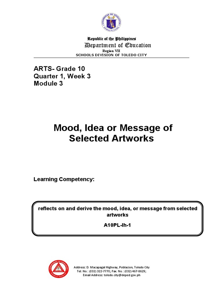 Mood and Message in Selected Artworks | PDF | The Arts | Aesthetics