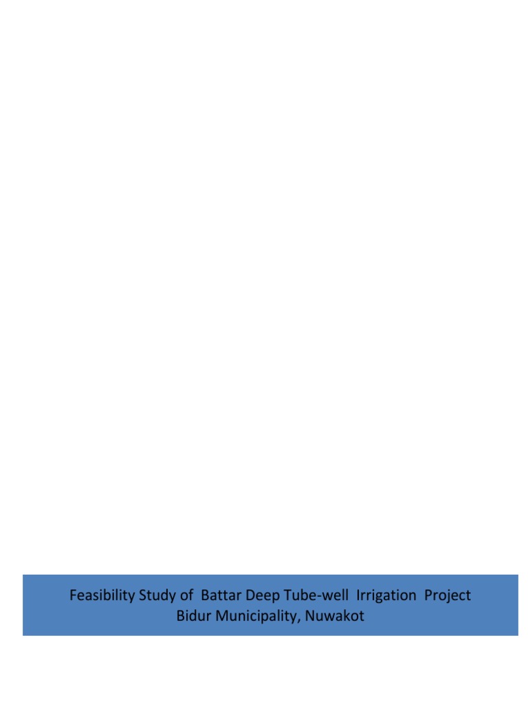 Feasibility Study of Battar Deep Tube-Well Irrigation Project Bidur ...
