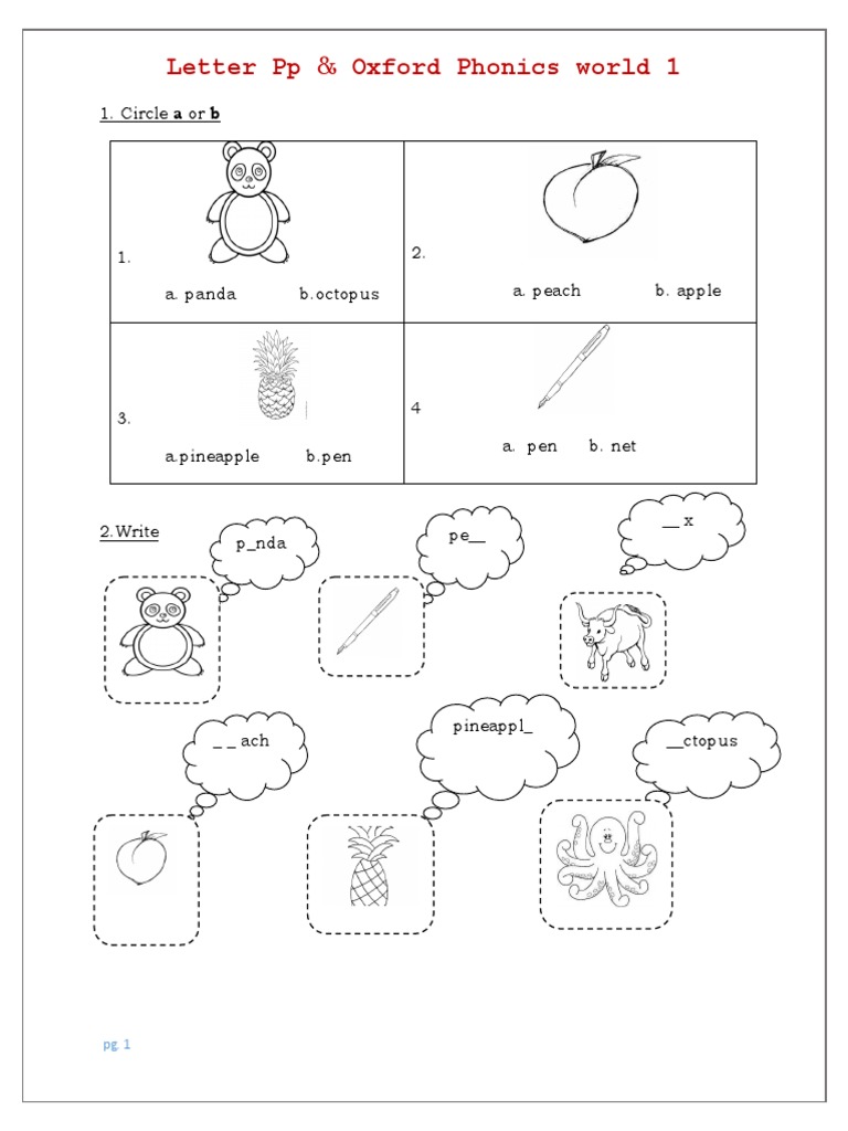 Letter PP: & Oxford Phonics World 1 | PDF | Phonics | Cognition