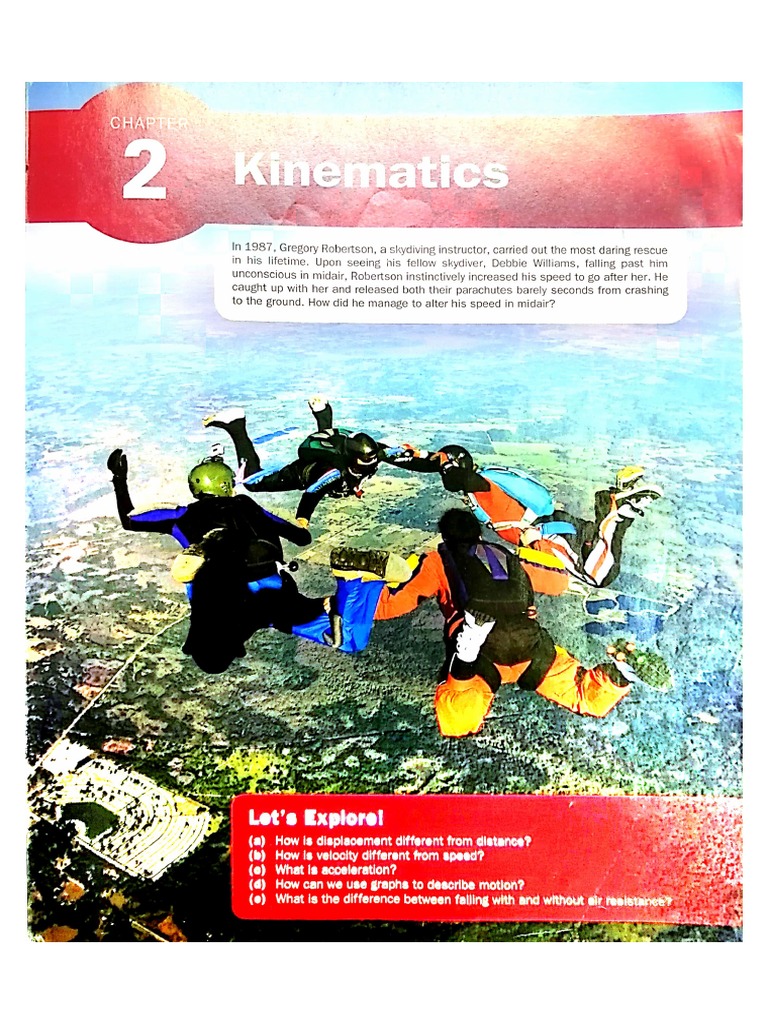 Physics Textbook Chapter 2 Kinematics | PDF