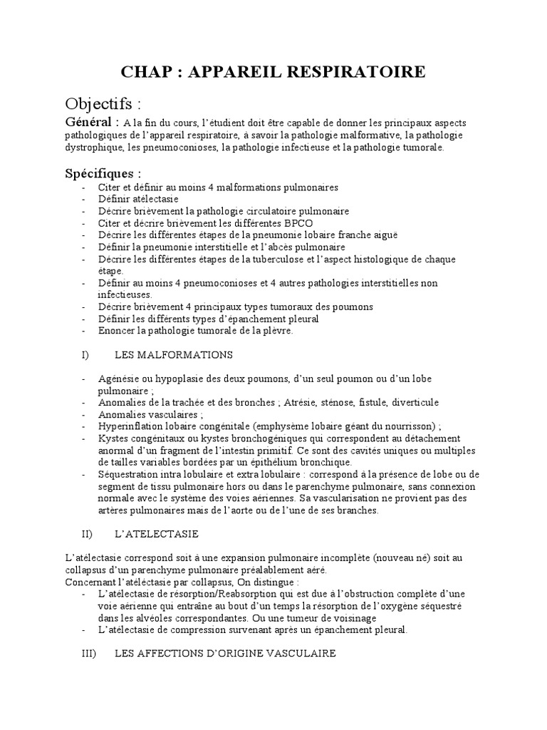 Cours D'anapath Speciale Niveau Iii | PDF | Poumon | Hypophyse