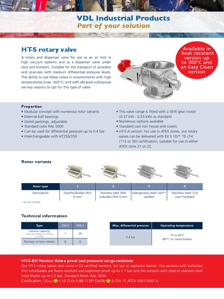 VDL-HT-S-Rotary-valves-Productsheet-1-Valkolan-for PET Flakes | PDF ...