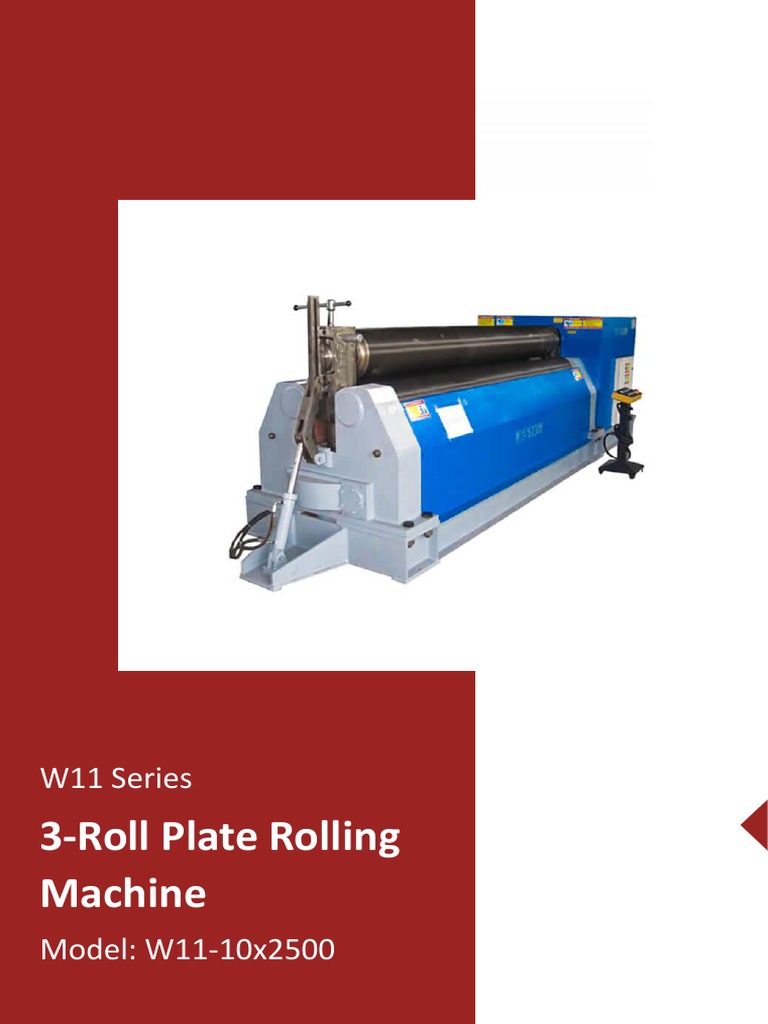 ADH 3-Roller Rolling Machine W11-10x2500 | PDF | Gear | Sheet Metal