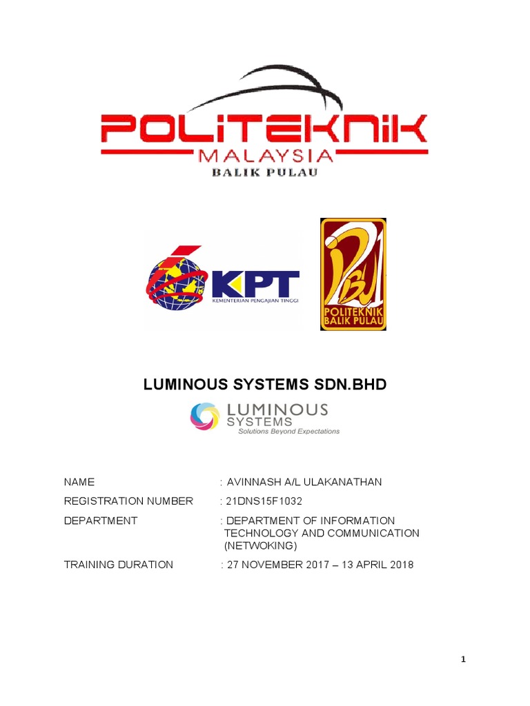 Industrial Training Report at Luminous Systems | PDF | Learning ...