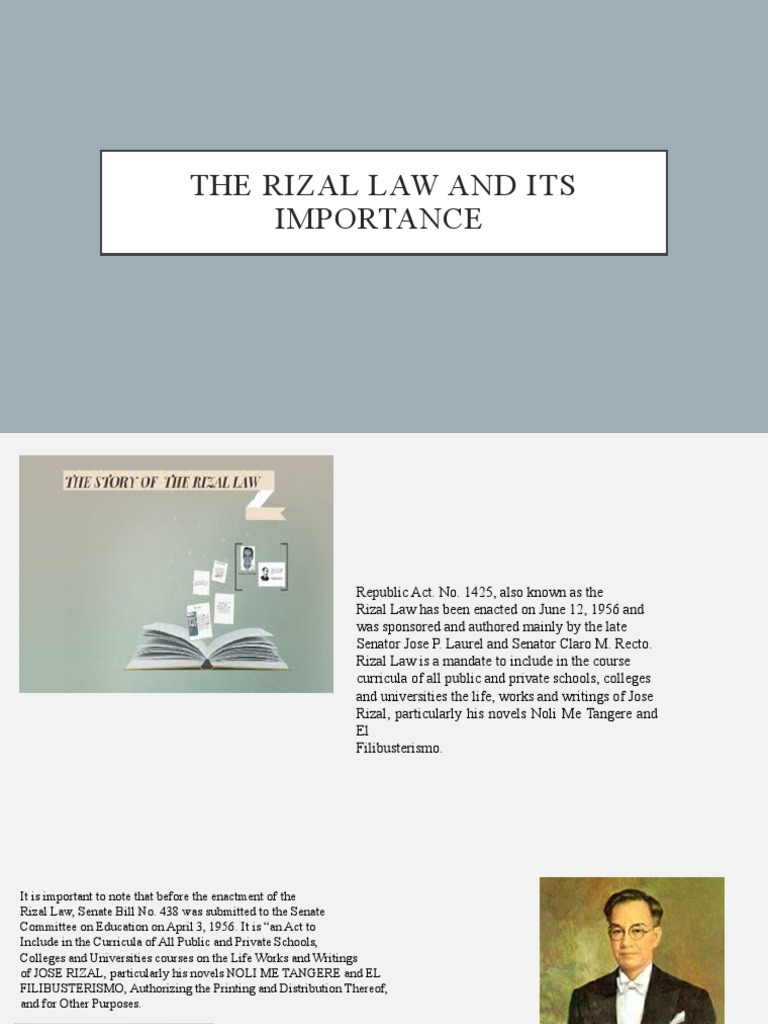 THE RIZAL LAW AND ITS IMPORTANCE | PDF