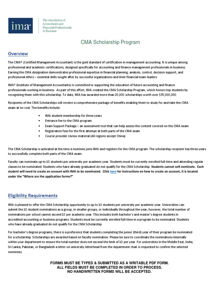 Ima Nomination Form | PDF