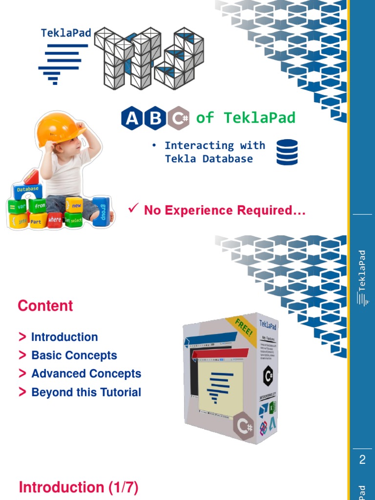 ABC of TeklaPad (Interacting With Tekla Database) | PDF