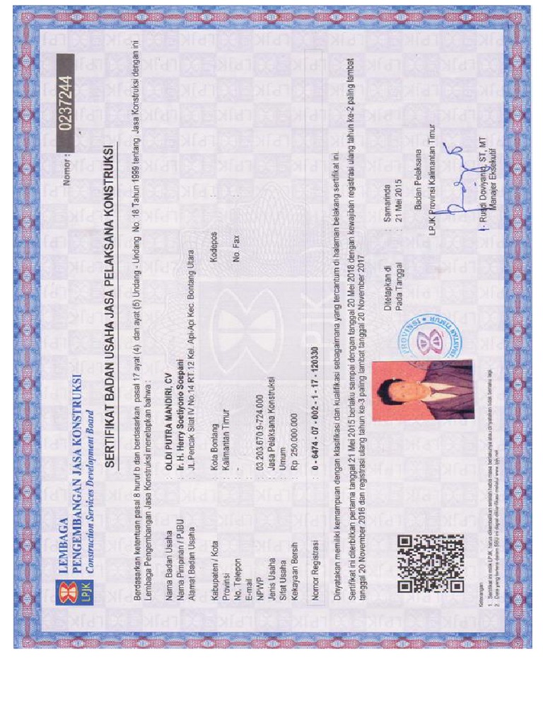 SBU Bangunan Sipil CV. Oldi Putra Mandiri | PDF