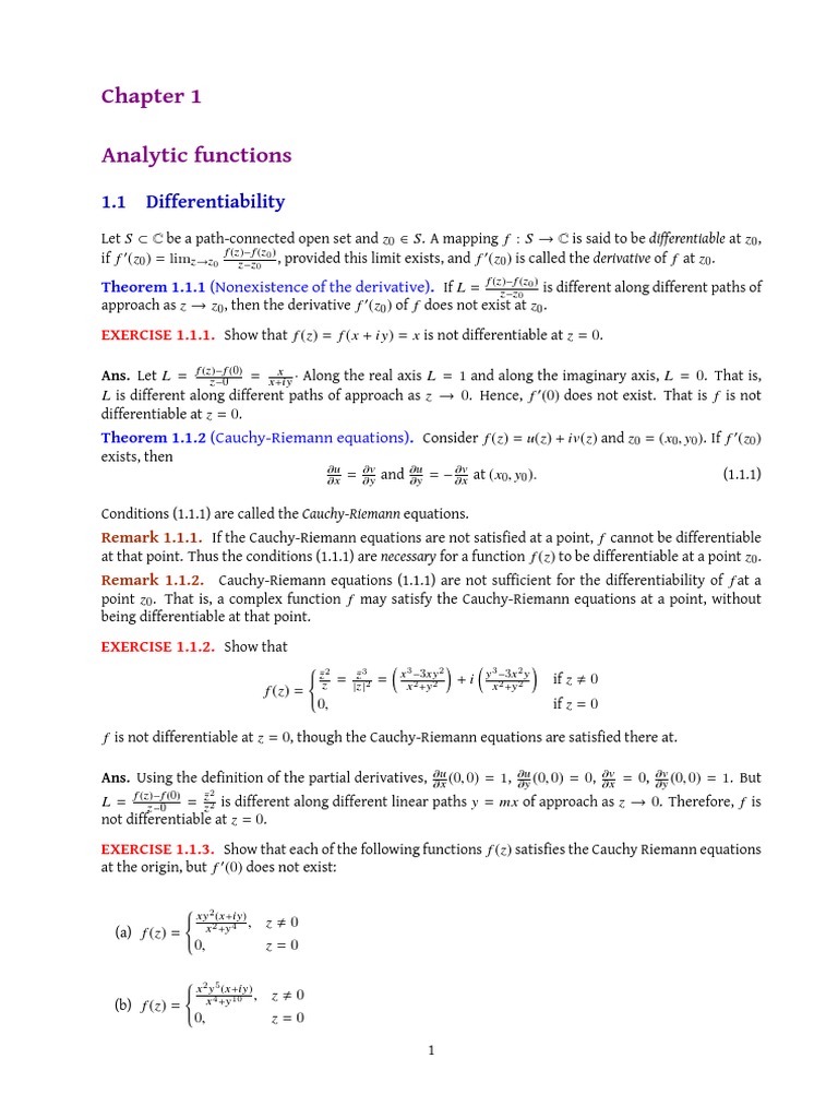 Reference Material-Complex Variables | PDF | Complex Number | Mathematical Concepts