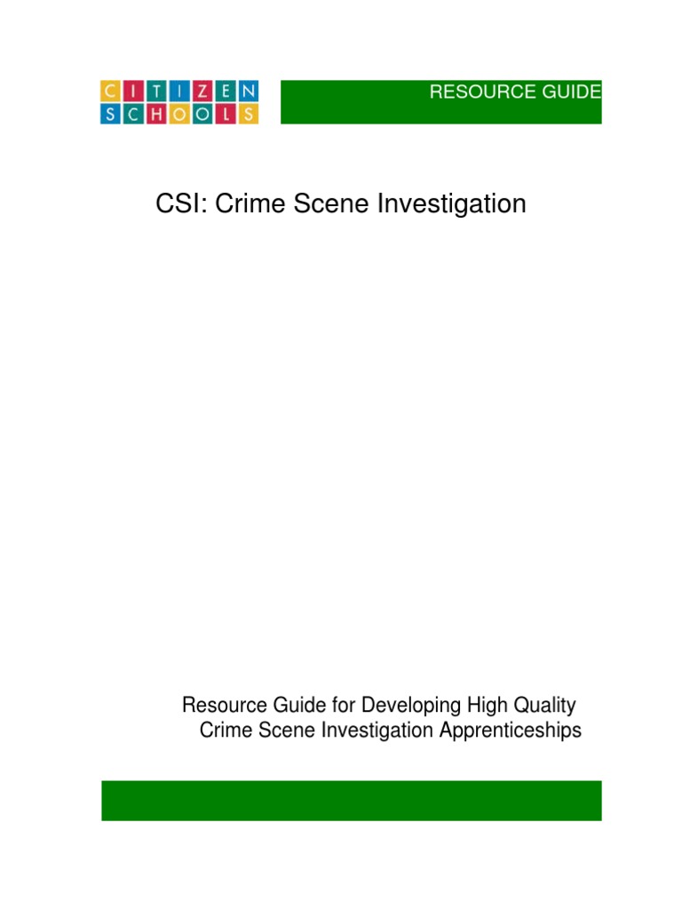 Crime Scene Investigation | Crime Scene | Fingerprint