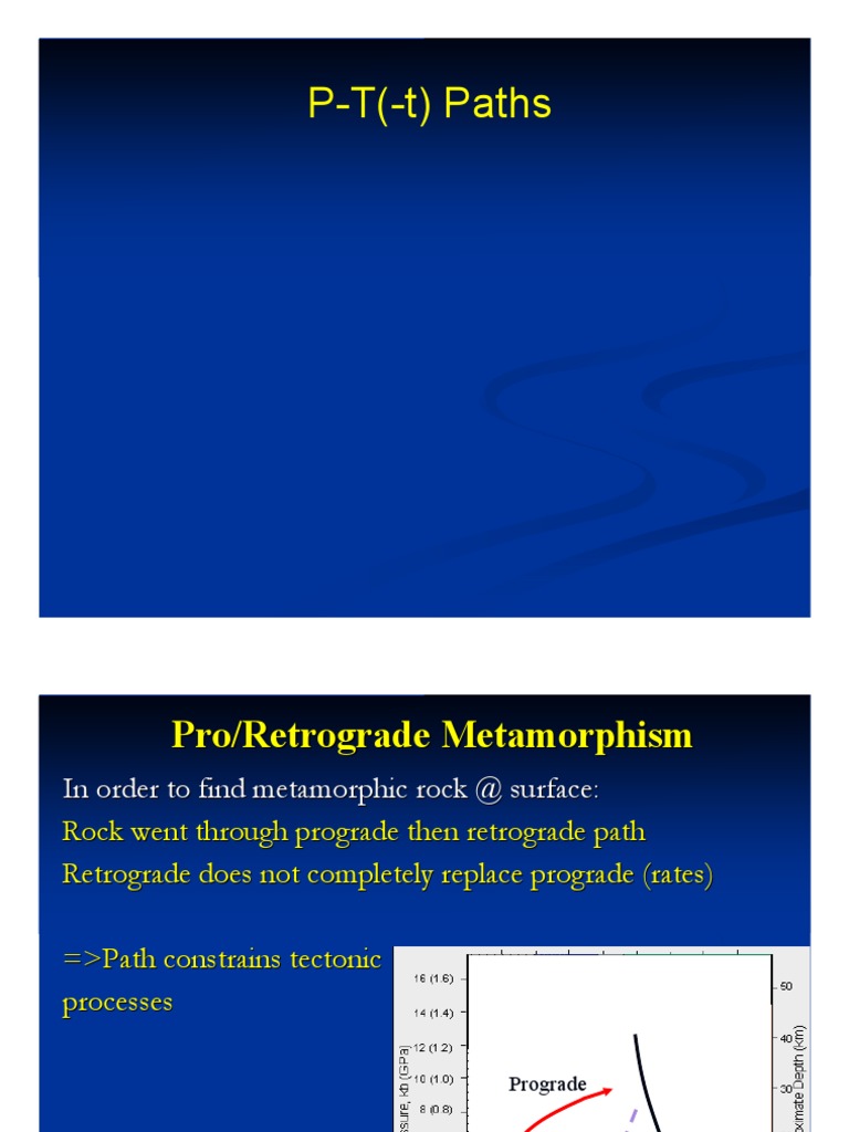 P-T (-T) Paths | Download Free PDF | Geology | Earth Sciences