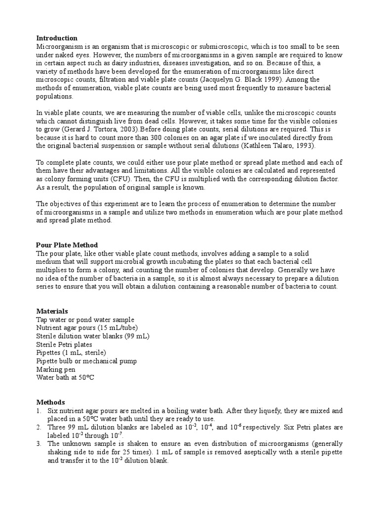 Lab Report of Microbiology | PDF | Colony Forming Unit | Microscopy