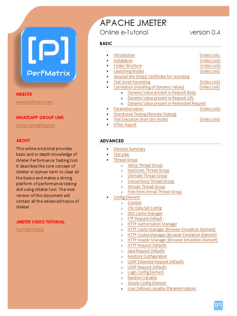 Apache JMeter Online e - Tutorial Version 0.4 | PDF | Hypertext Transfer Protocol | Xml