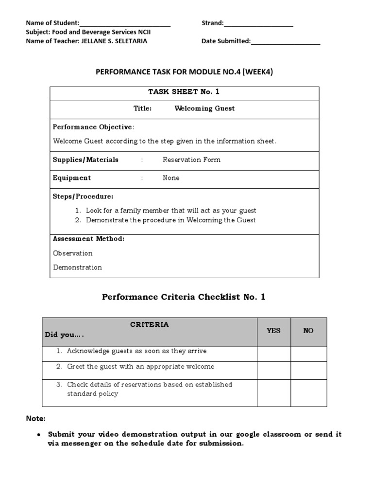 FBS Performance Task No. 4 | PDF