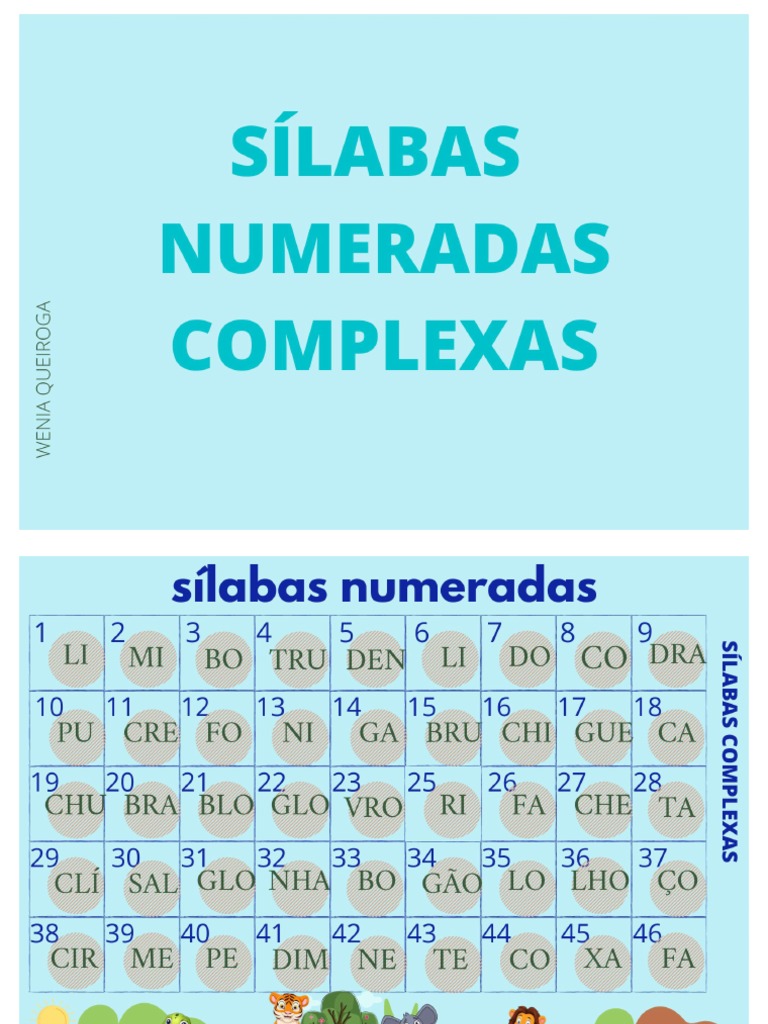 Sílabas Numeradas Complexas. | PDF